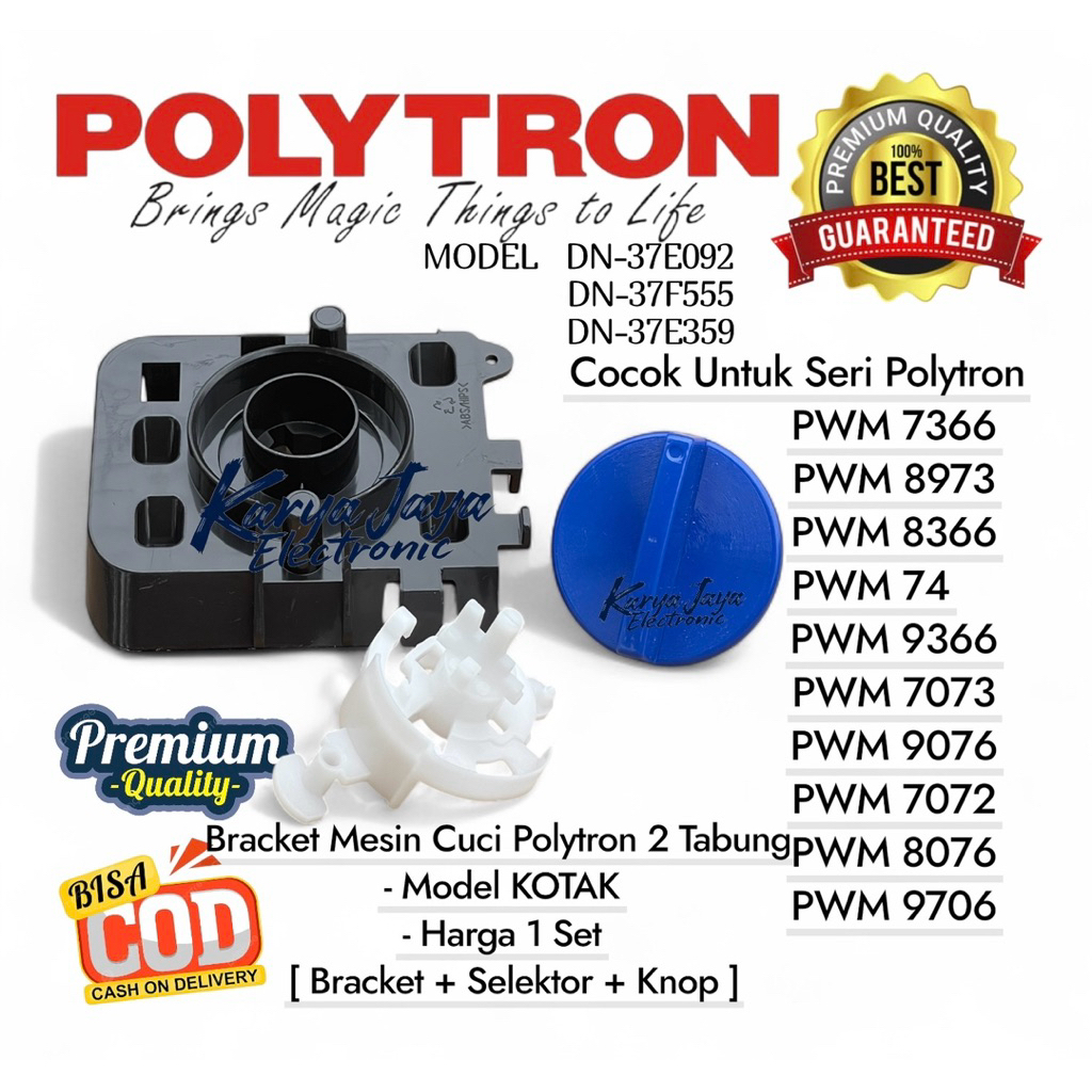 Jual 1 SET BRACKET DAN SELECTOR + KNOP BIRU MESIN CUCI POLYTRON 2 ...