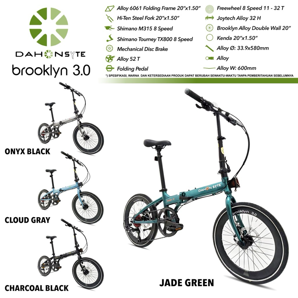 Jual Sepeda Lipat 20 Dahon Syte Brooklyn alloy Cakram Murah Berkualitas ...