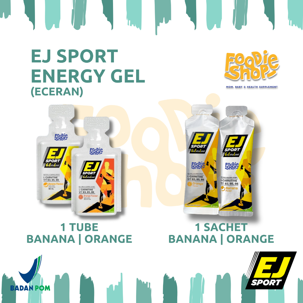 Jual ( ECERAN ) EJ Sport Orange / Banana ( 1 Sachet / Tube ) - Energy ...
