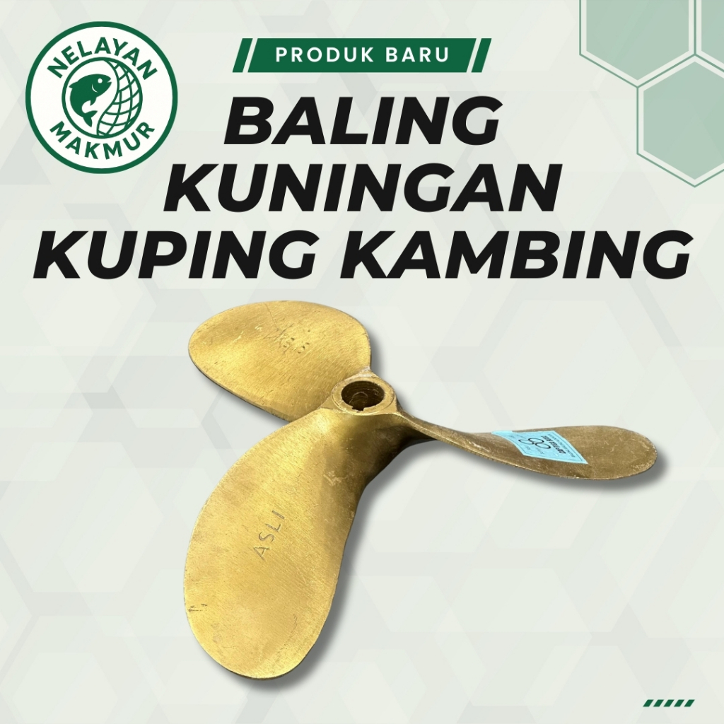 Jual Baling Katinting Kuningan Kuping Kambing 3 Daun Awet Kuat Mesin ...