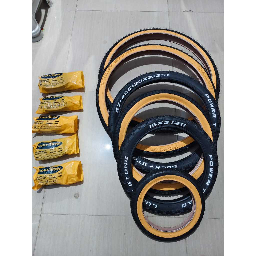Jual Ban Dalam Ban Luar 12 16 18 20 24 26 x 2.125 Merk Lucky Stone ...