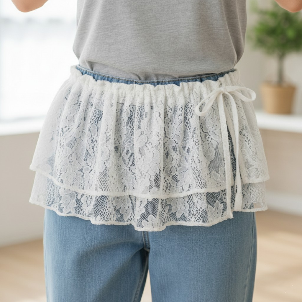 Jual Rok Renda Korea Lace Layered | Shopee Indonesia