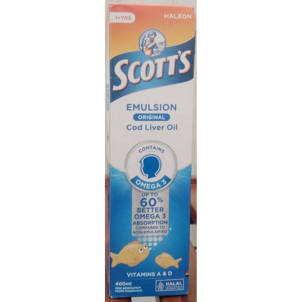 Jual SCOTT'S EMULSION ORIGINAL COD LIVER OIL 400 ML | Shopee Indonesia
