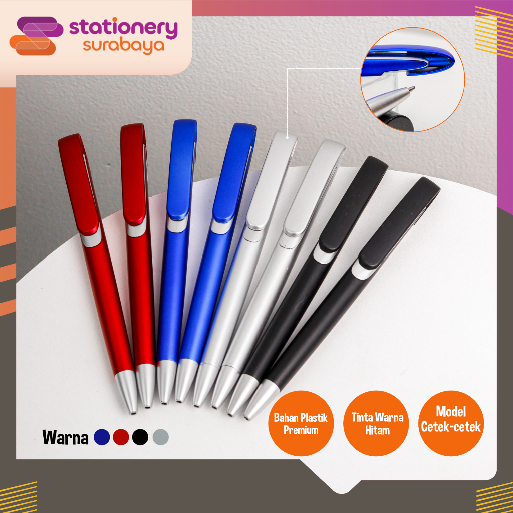 Jual Ballpoint Pena pulpen Clip Bolpen Klip Murah Souvenir Pernikahan ...