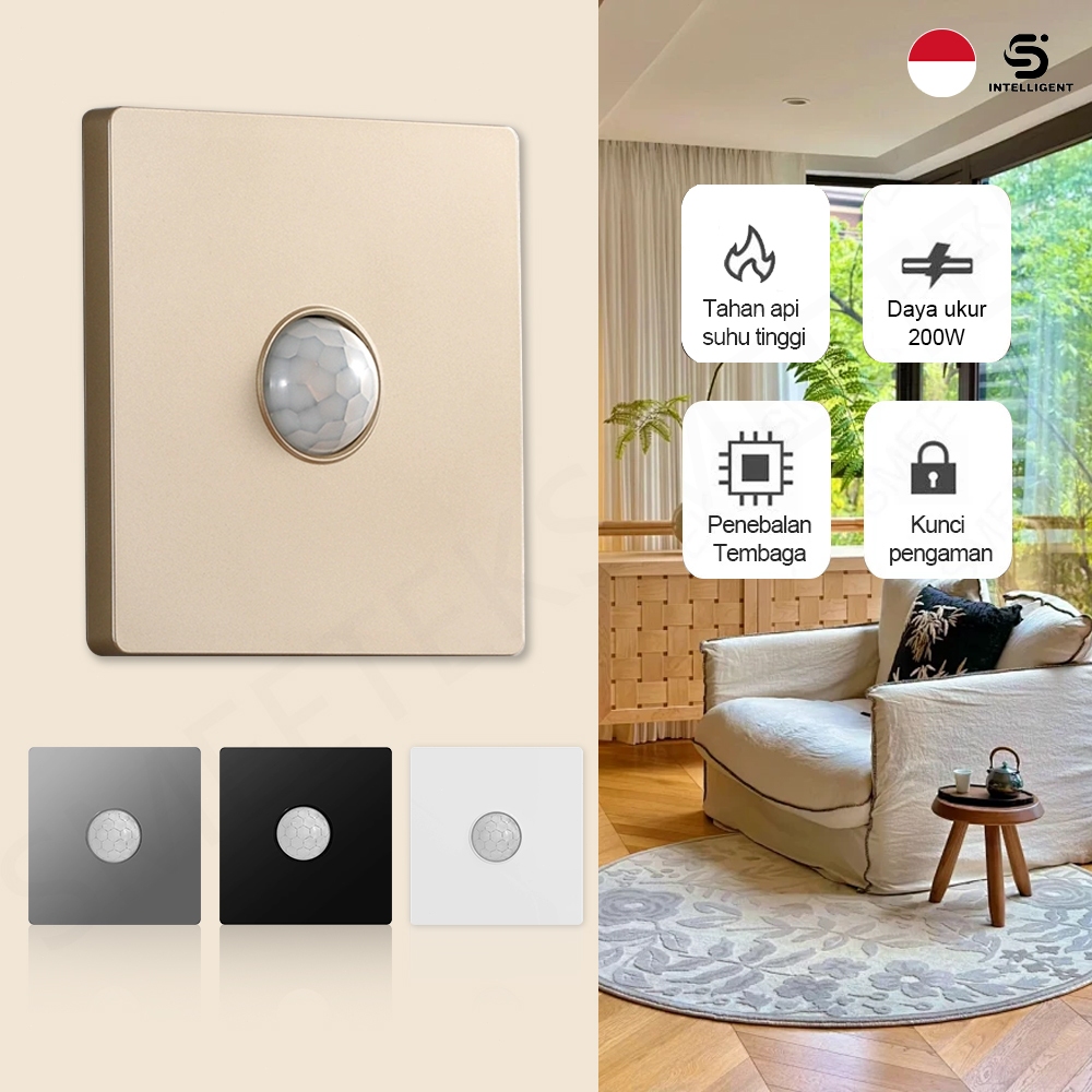 Jual Saklar Lampu Dinding Sensor Gerak Wall Pir Otomatis Sensor Gerak ...