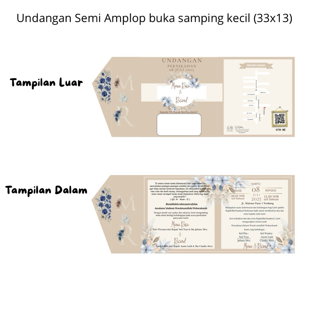 Jual undangan semi amplop buka samping kecil | Shopee Indonesia
