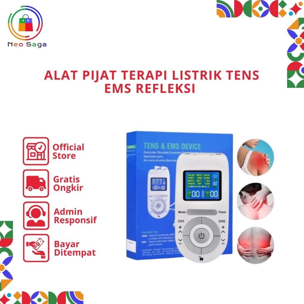 Jual Alat Pijat Terapi Listrik Tens Ems Refleksi Akupuntur Electric ...