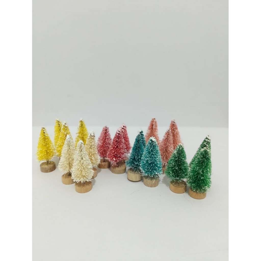 Jual miniatur pohon natal mini size 4.5cm (dekorasi/hiasan natal ...