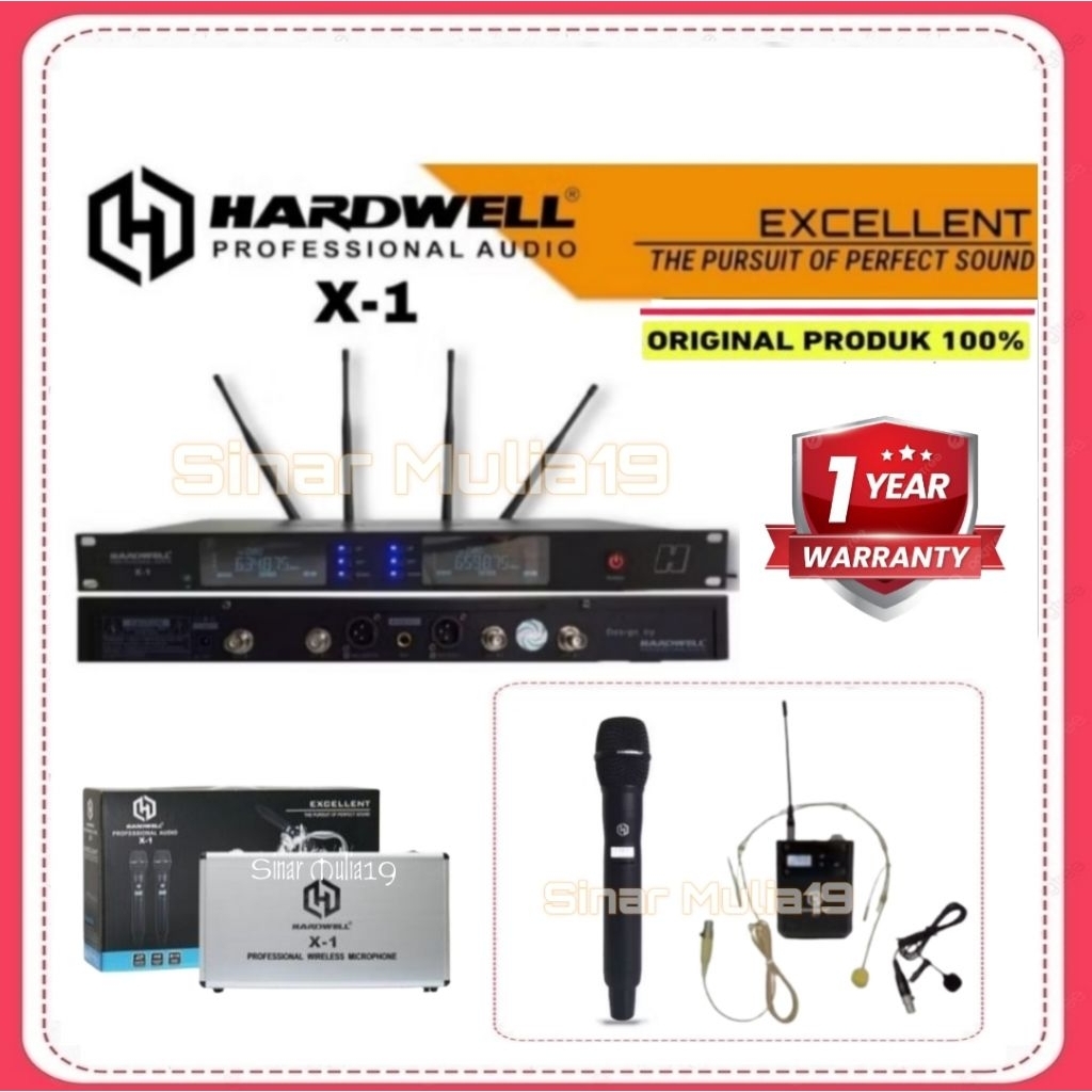 Jual Mic Wireless Hardwell X1 Handheld & Clip On Headset Original ...