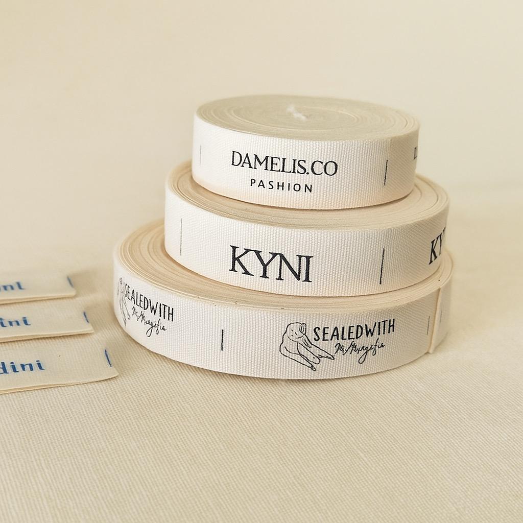 Jual (FREE DESIGN) 100Pcs Label Katun Lembut Label piterban Label Baju ...