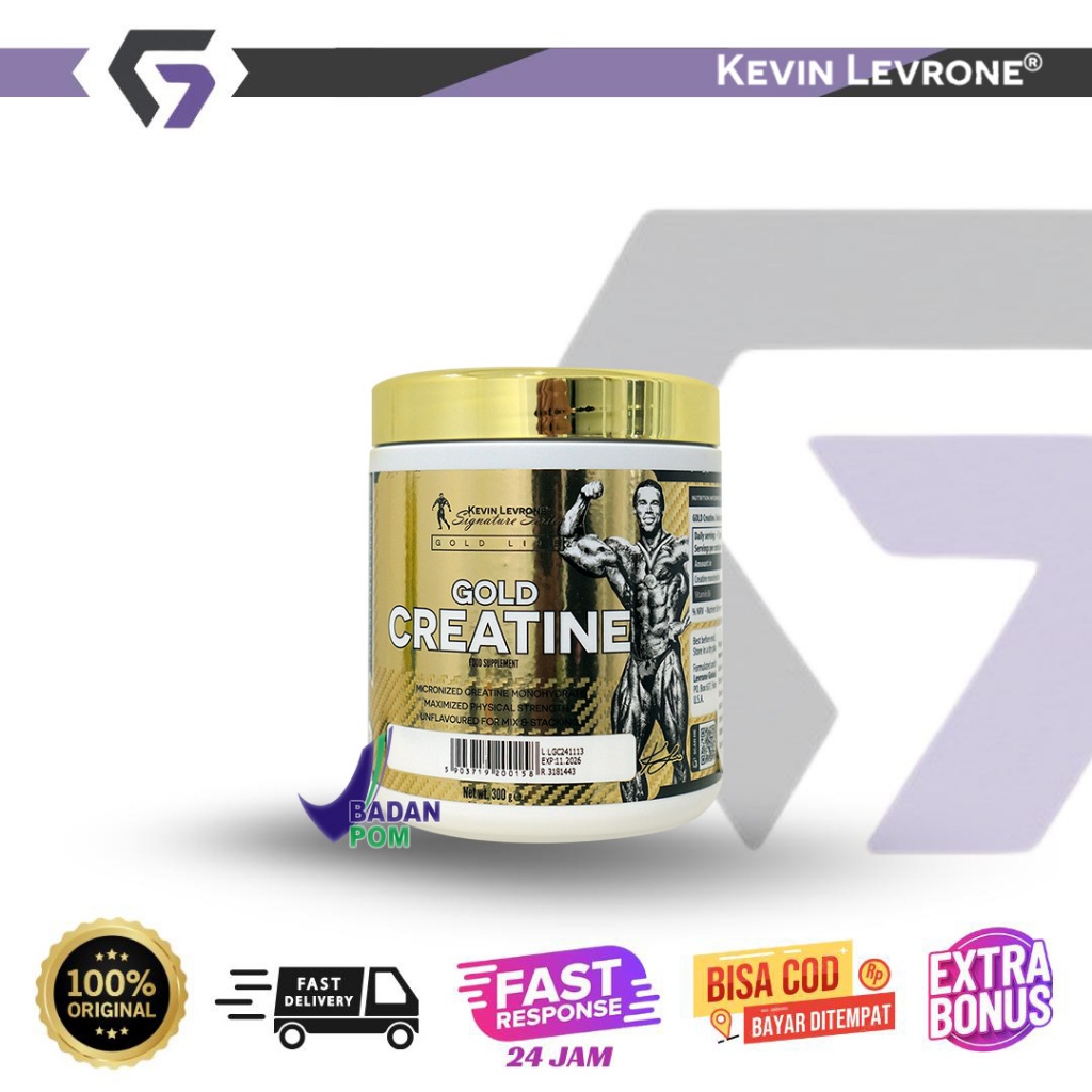 Jual KEVIN LEVRONE Gold Creatine 300GR Pharma Grade 200 Mesh | Shopee ...