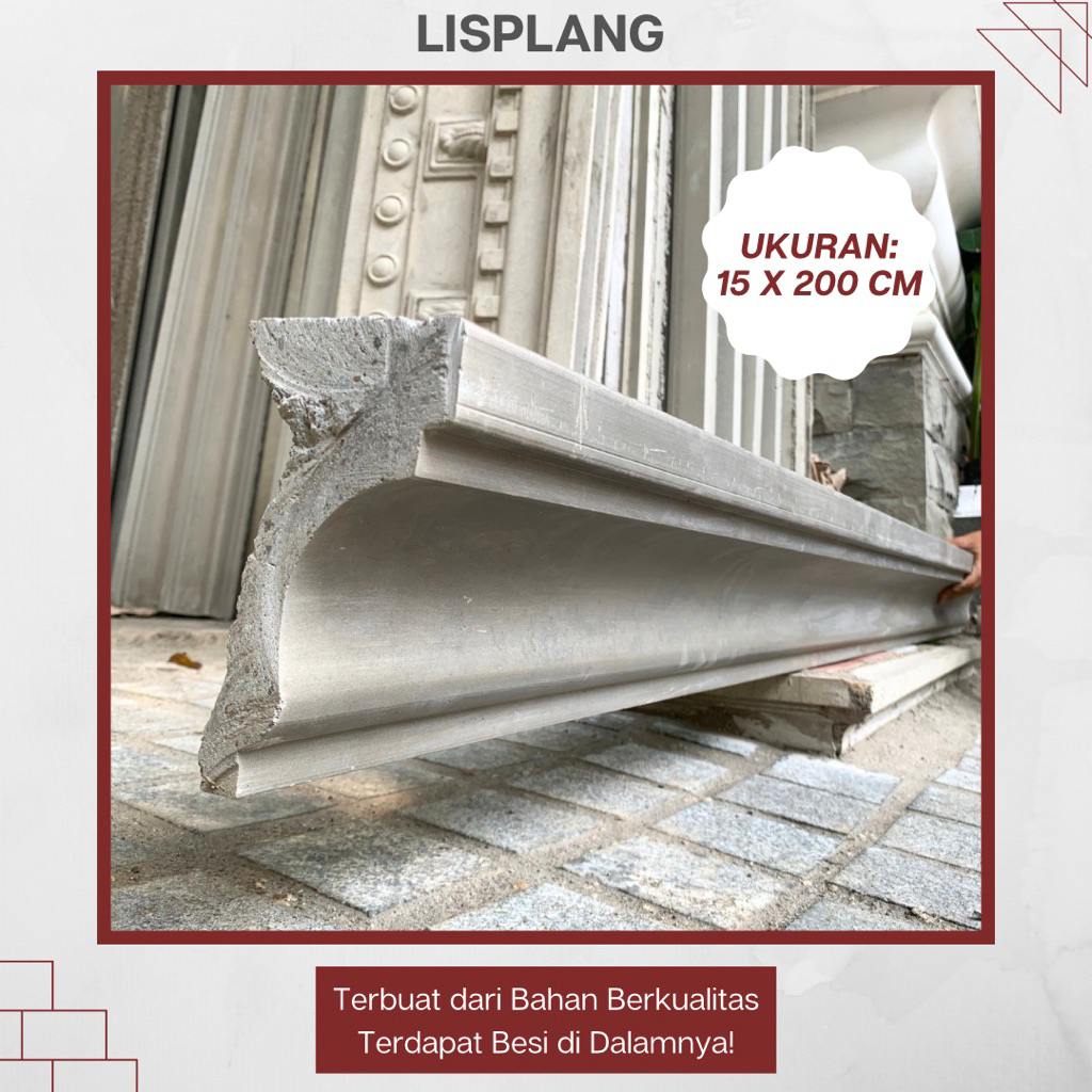 Jual Lisplang Beton Ukuran 15 x 200 cm / lis profil / lisplang ...