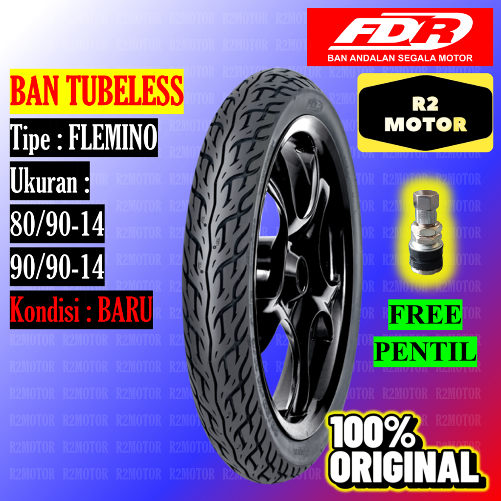 Jual FDR FLEMINO BAN LUAR TUBELESS 80/90 90/90 RING 14 BEAT SCOOPY ...