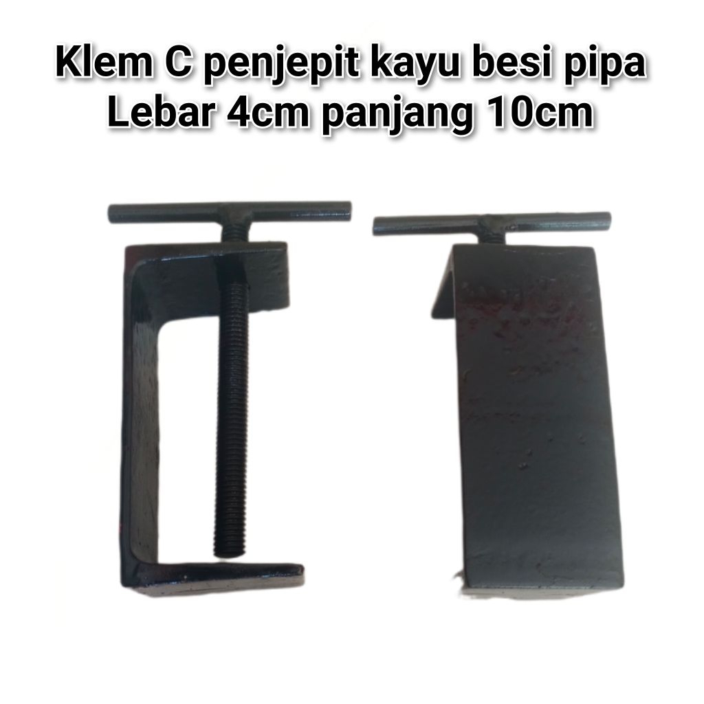 Jual klem/cleam C catok penjepit kayu besi pipa lebar 4cm panjang 10 cm ...