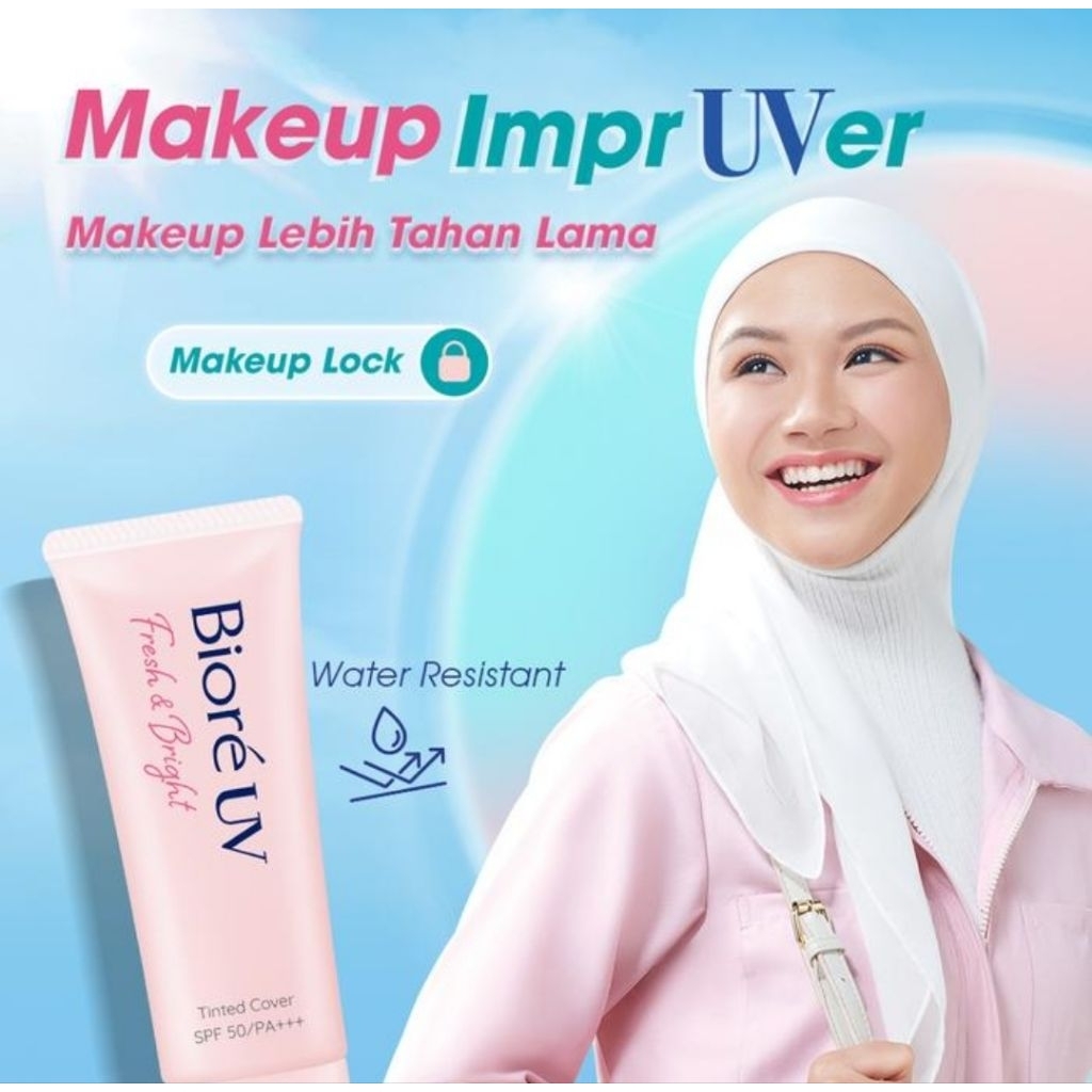 Jual BIORE FRESH & BRIGHT TINTED COVER SUNSCREEN (30 GR) | Shopee Indonesia