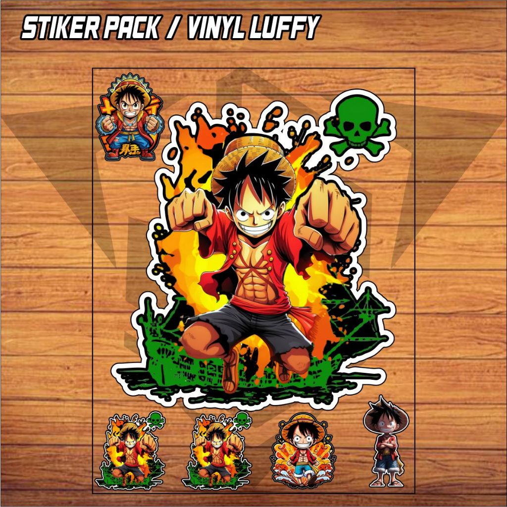 Jual STIKER VINYL LUFFY / STICKER DASBOR DEPAN MOTOR MATIC GAMBAR LUFFY ...