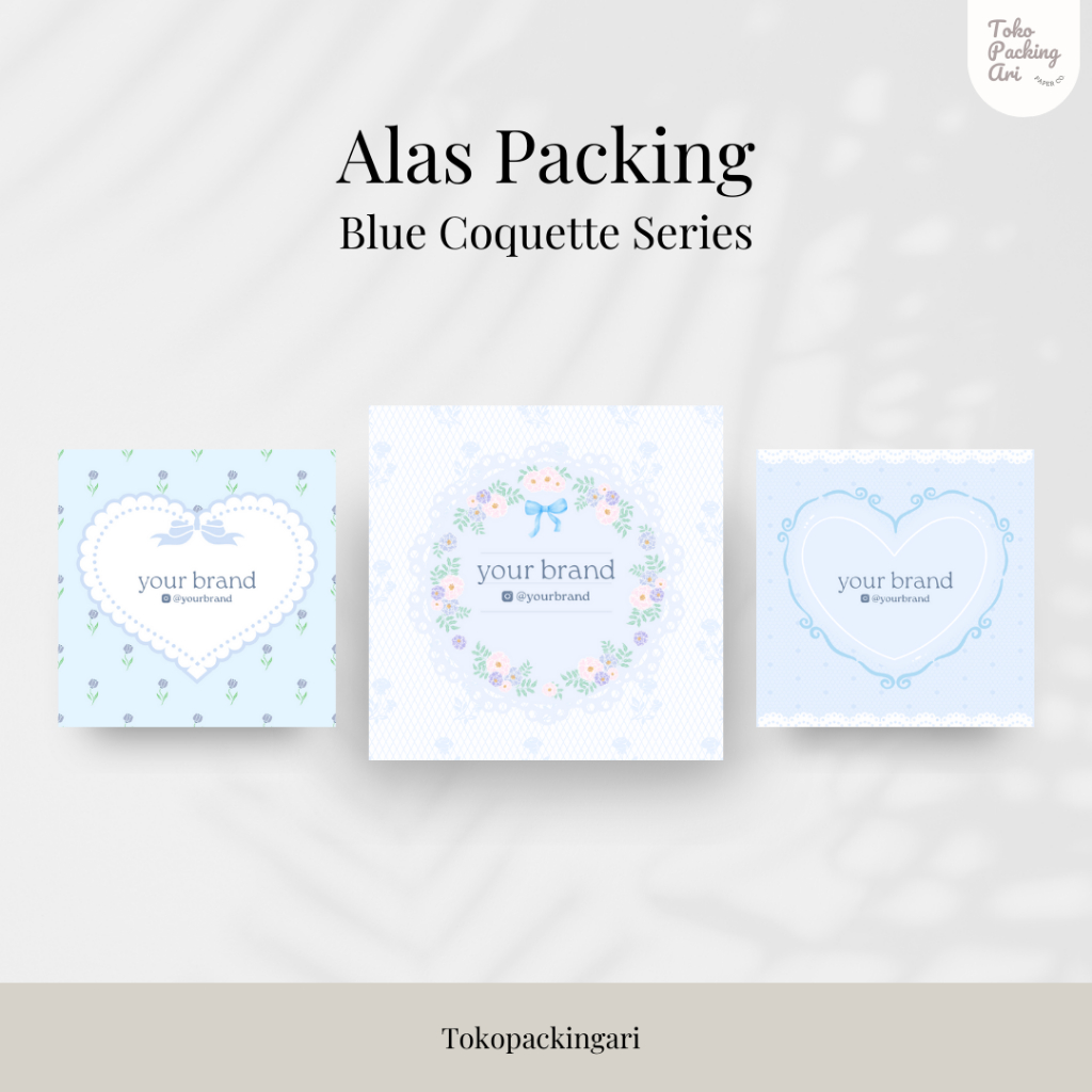Jual Alas Packing | Blue Coquette Series | FREE PLASTIK | Paper ...