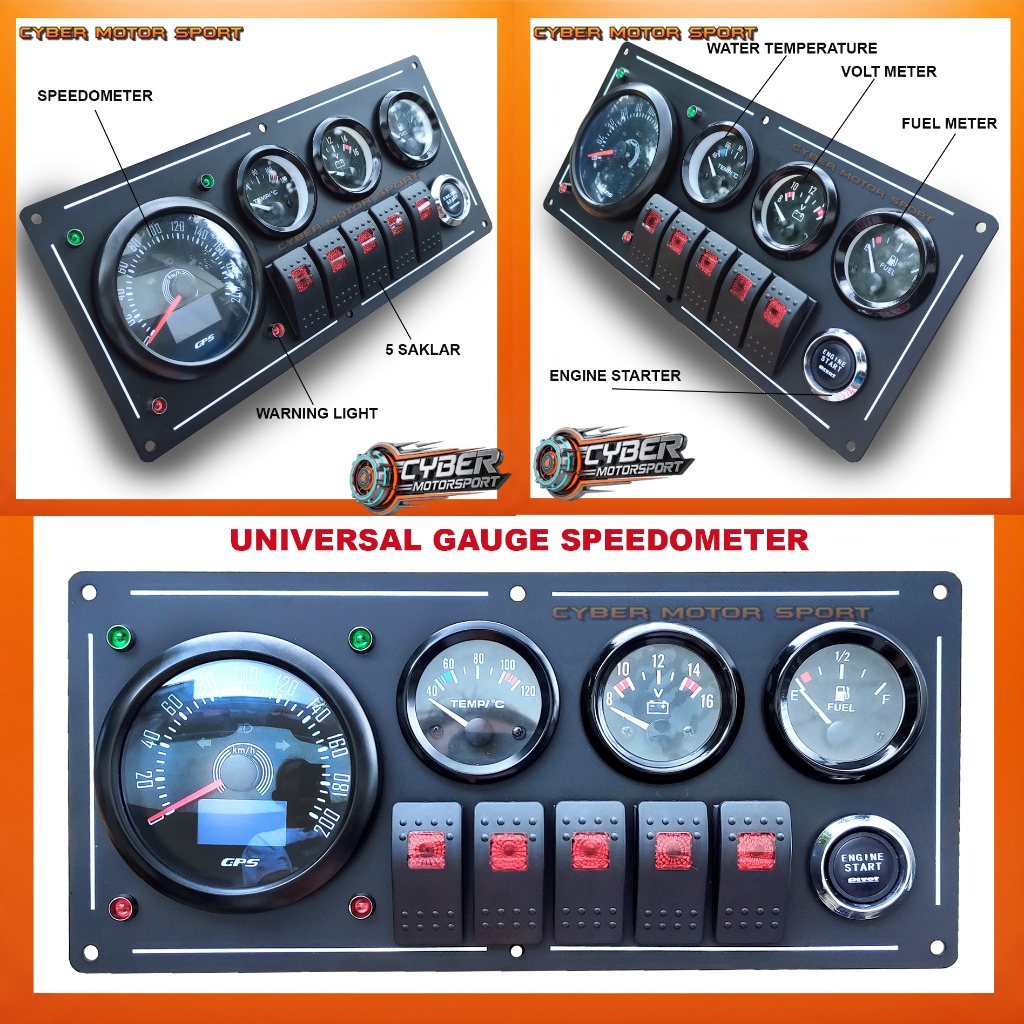 Jual Speedometer universal Analog classic gauge Speedometer GPS system ...