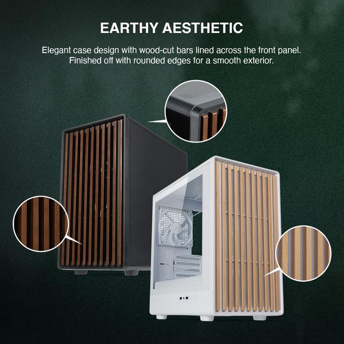 Jual Timber M TG MATX Case w/ 4 x 120mm Fans | Shopee Indonesia
