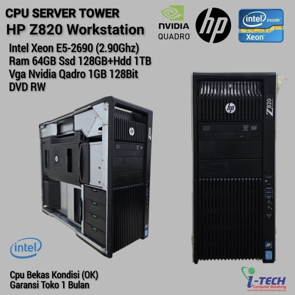 Jual CPU SERVER DELL PRECISION T5600 / HP WORKSTATION Z820 INTEL XEON ...