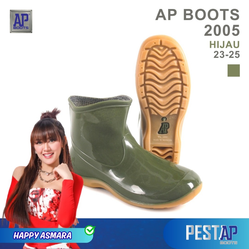 Jual AP Boots 2005 Hijau - Sepatu Boot PVC | Shopee Indonesia