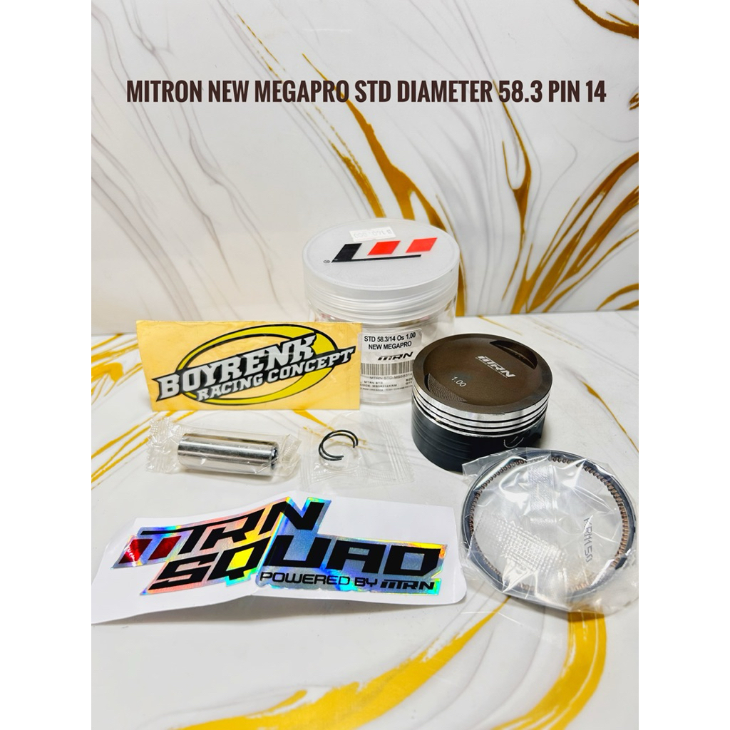 Jual PISTON KIT RACING MITRON X NEW MEGA PRO PIN 14 DIAMETER 58.3 ...