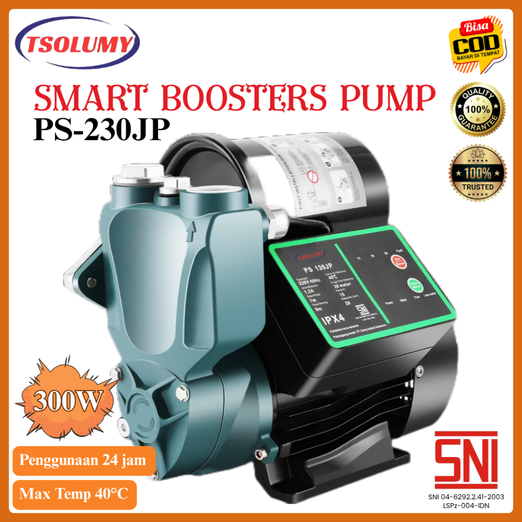 Jual Tsolumy Pompa Air Otomatis PS-230JP Pompa Air Booster Pompa Sumur ...