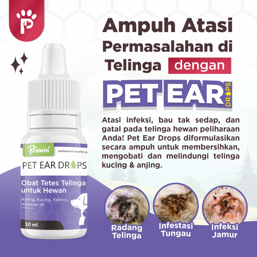 Jual Pet Ear Drop Obat Tetes Telinga Kutu/ Infeksi Anjing Kucing Hewan ...