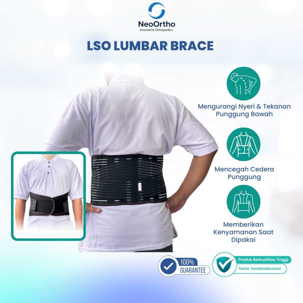 Jual NeoOrtho LSO Lumbar Brace dengan Pelat Besi Korset Lumbar ...