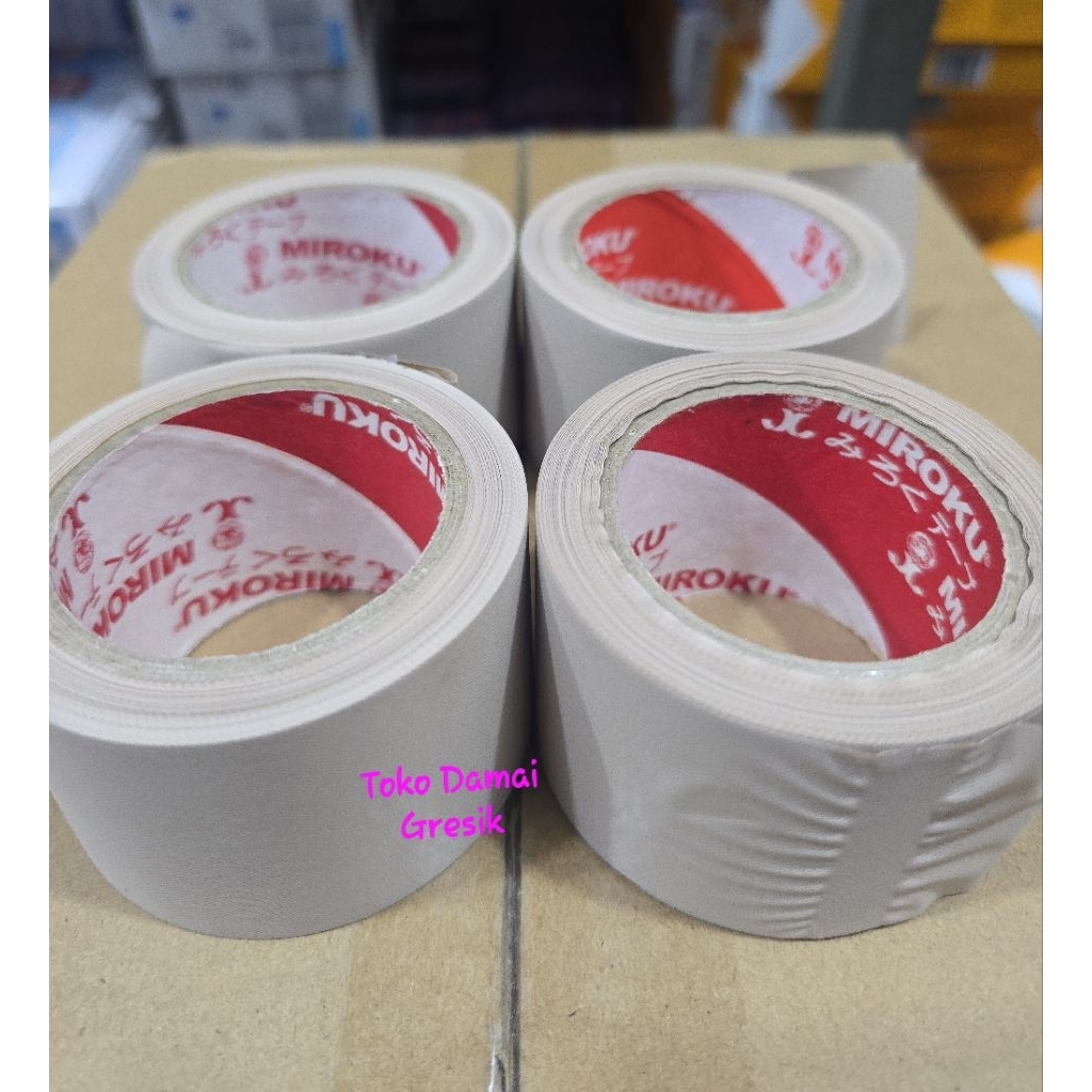 Jual MIROKU Isolasi AC Non Lem Lakban Pipa Refrigerant Polos Cream Duct ...