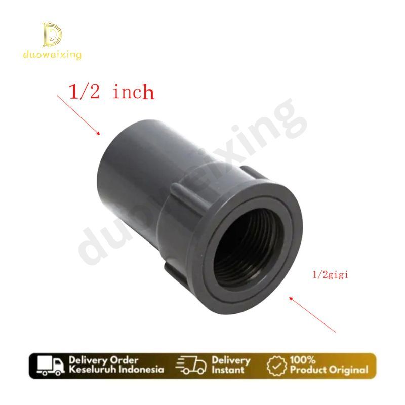 Jual Sock-drat-dalam-PVC-ts-1/2-inch-PVC-Faucet-socket-Sok Pipa-Fitting ...