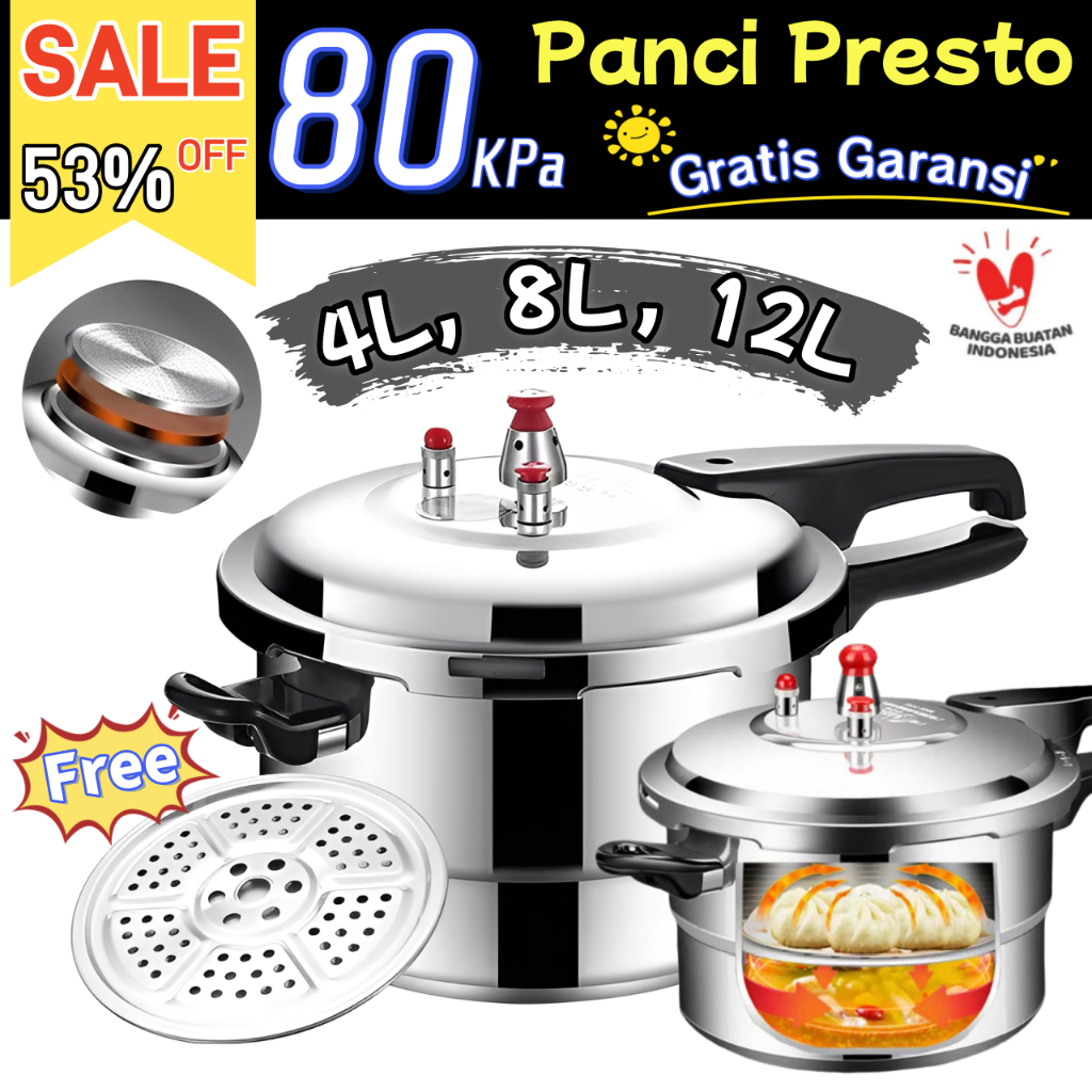 Jual Panci Presto/Pressure Cooker/Alat Presto/Presto Daging/Panci ...