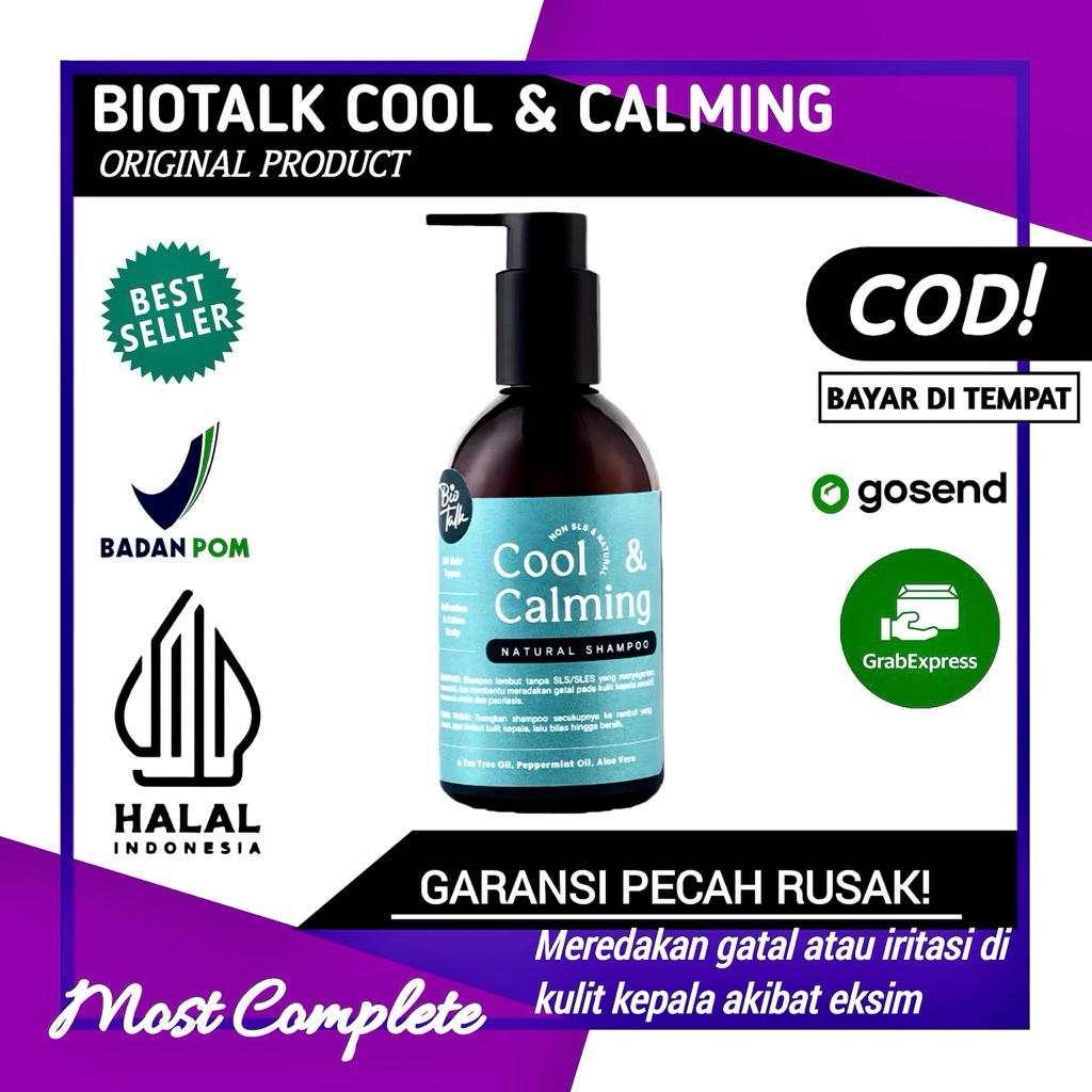 Jual SHAMPOO KULIT KEPALA GATAL BIOTALK COOL & CALMING ORIGINAL PRODUCT ...