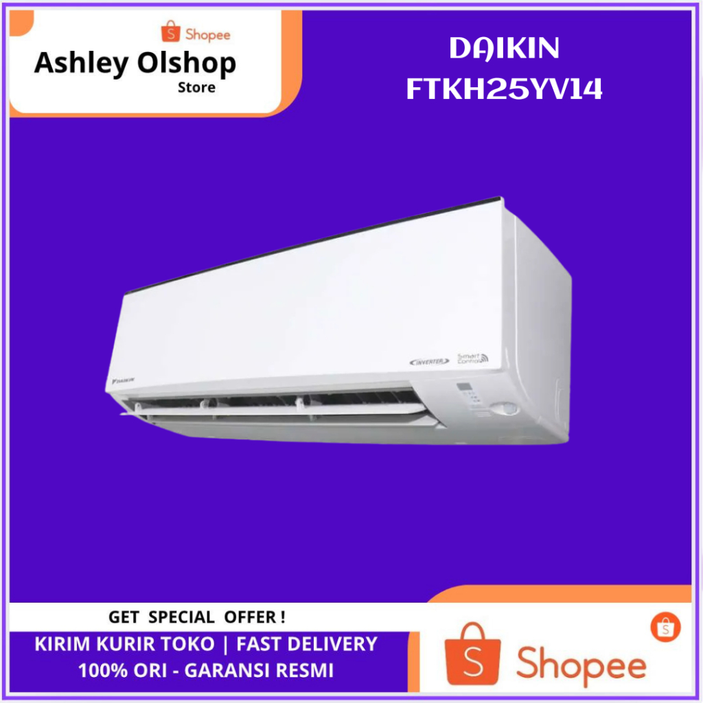 Jual AC Inverter Daikin 1 PK FTKH25YV14 R32 AC Split Daikin 1 Blue Fin Coating FTKH-Y Pendingin ...