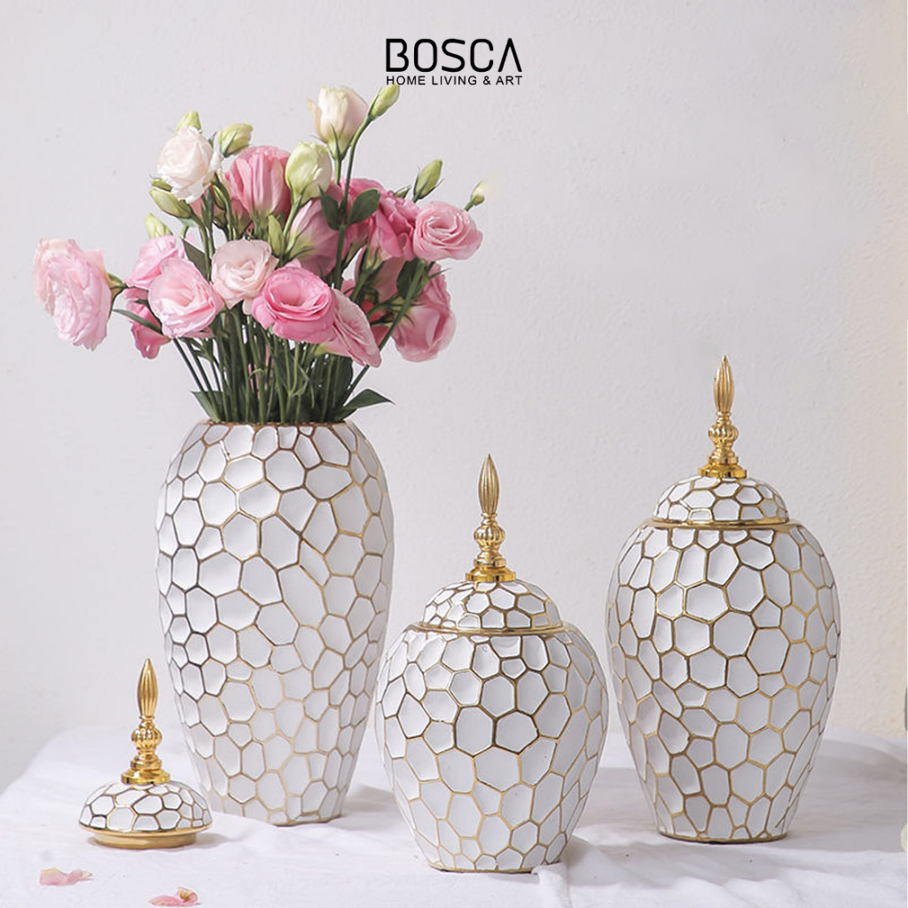 Jual Bosca Living - Sienne Guci Vase / Pajangan Vas Guci Keramik Mewah ...