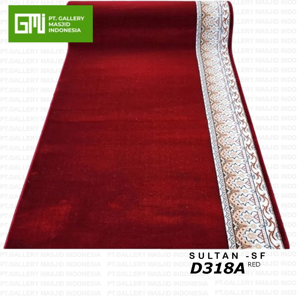 Jual PT. GMI - Karpet Masjid Tebal Roll Turki Sultan 14mm Merah ...