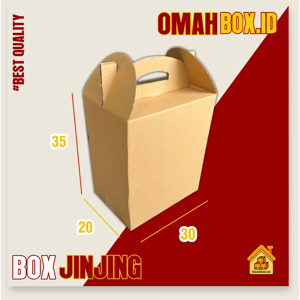 Jual Kardus Box Jinjing polos 30x20x35 cm | Kardus takeaway | jinjing ...