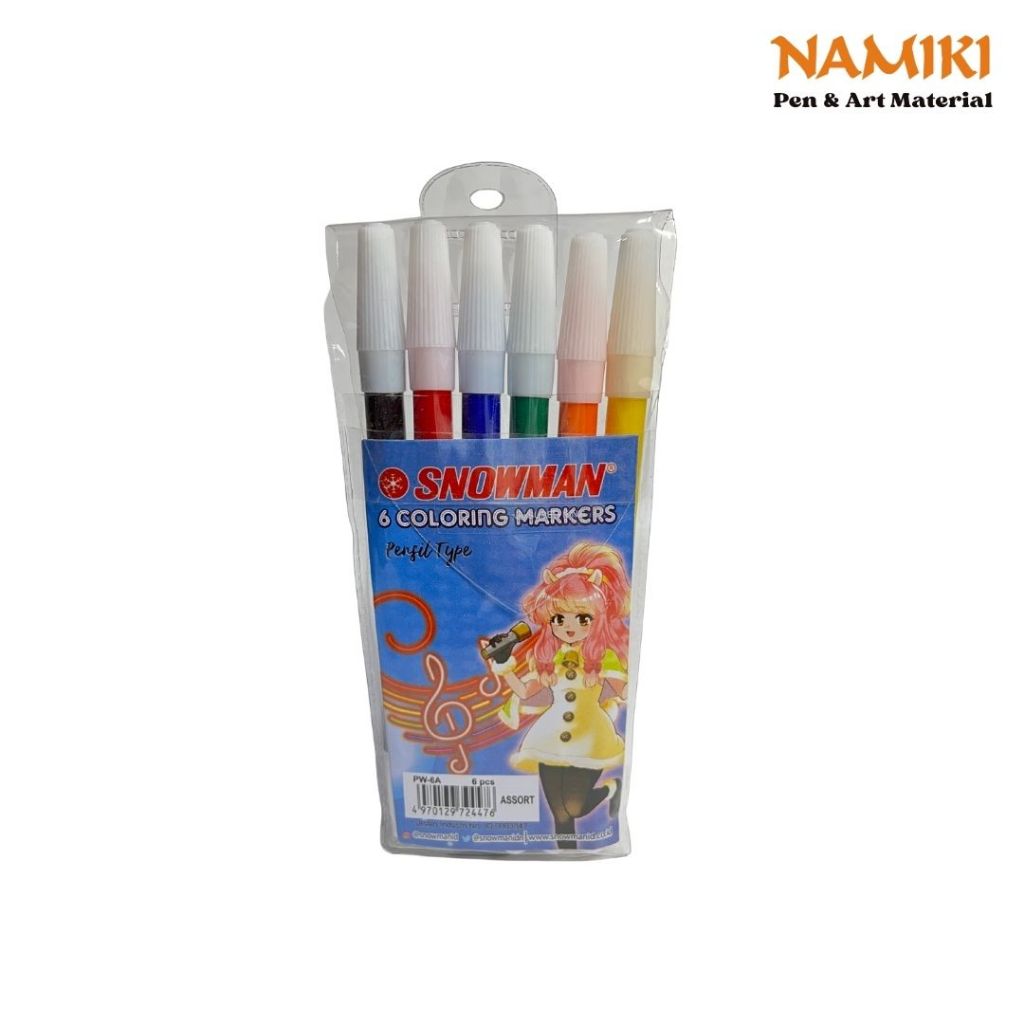 Jual Snowman Spidol Marker Set 6 Warna PW-6A | Shopee Indonesia