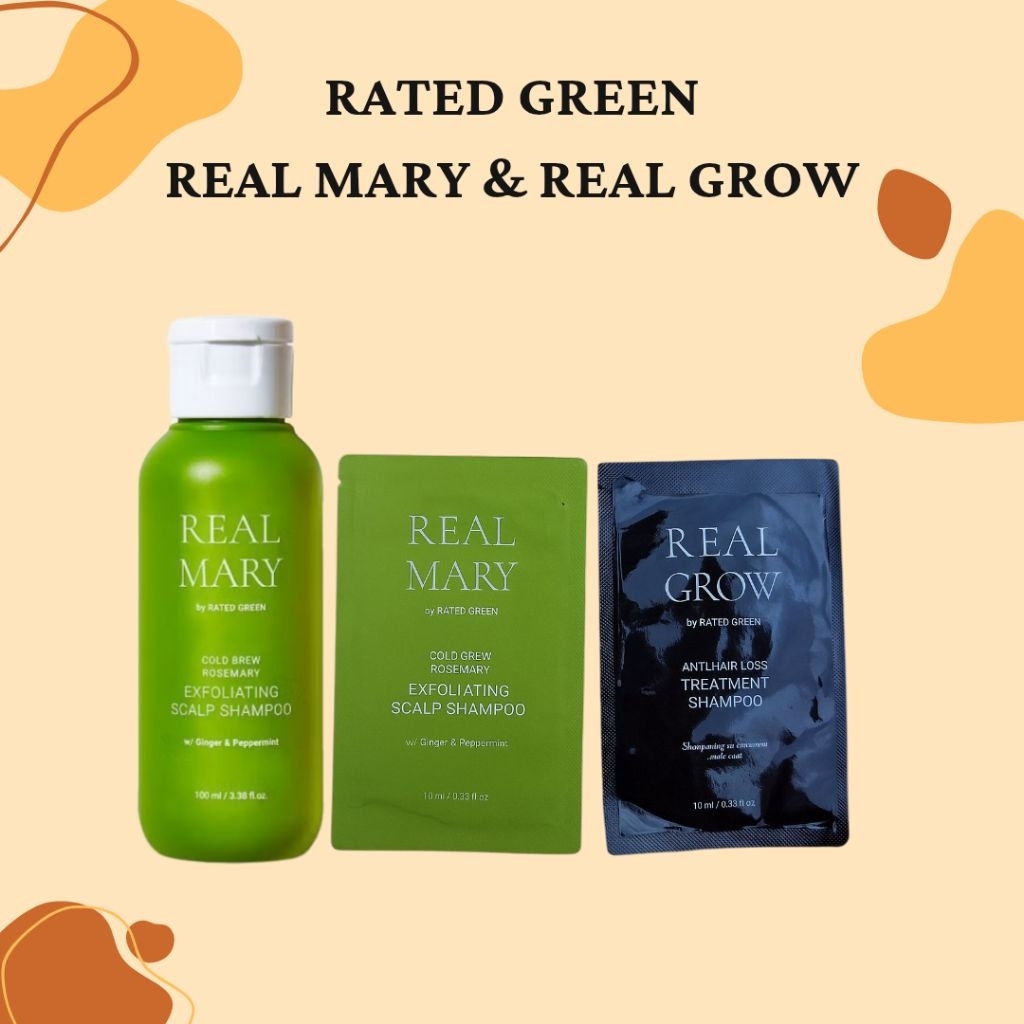 Jual Rated Green Real Mary Exfoliating Scalp Shampoo | Real Grow Anti ...