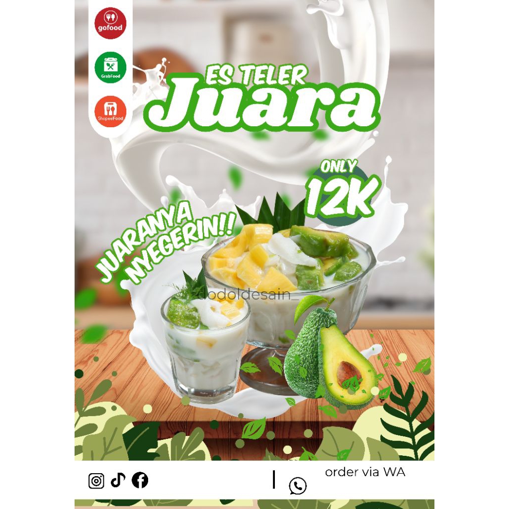 Jual Template Poster Es Teler (Bisa custom) | Shopee Indonesia