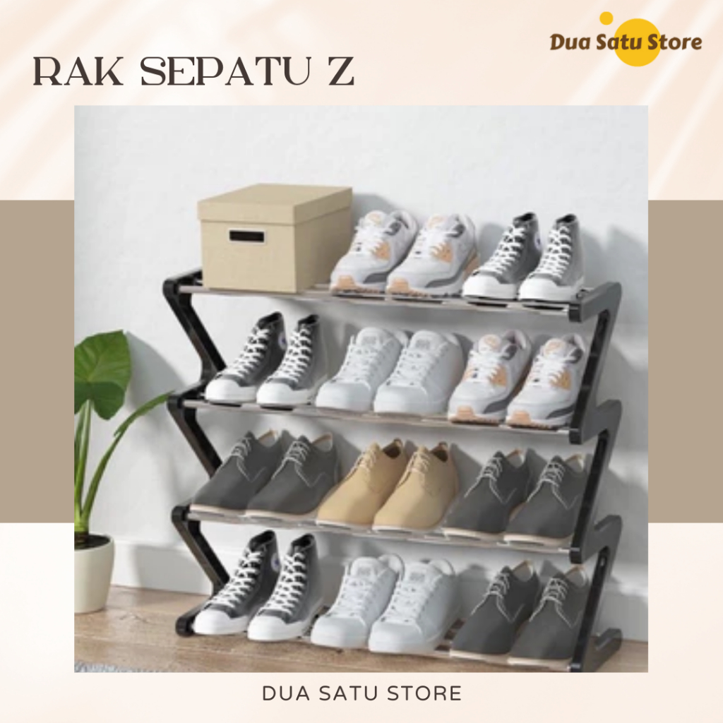 Jual Rak Sendal dan Sepatu 4 Susun Bentuk Z | Shopee Indonesia