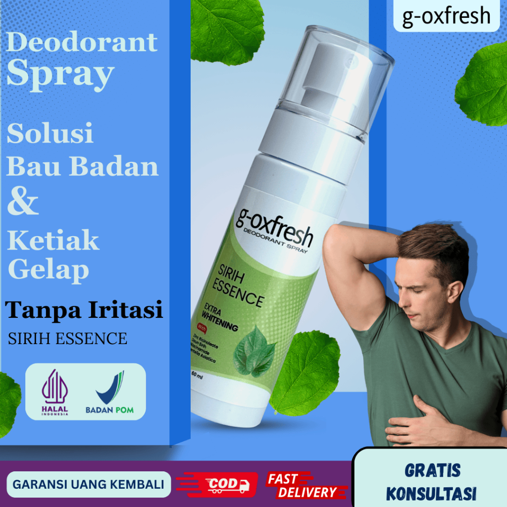 Jual GIOXFRESH - Deodorant Spray SIRIH UNISEX 60 ML Ampuh Atasi Bau ...
