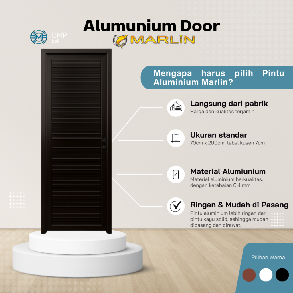 Jual Pintu Kamar Mandi Aluminium Marlin 200x70 cm | Anti Air & Kokoh ...