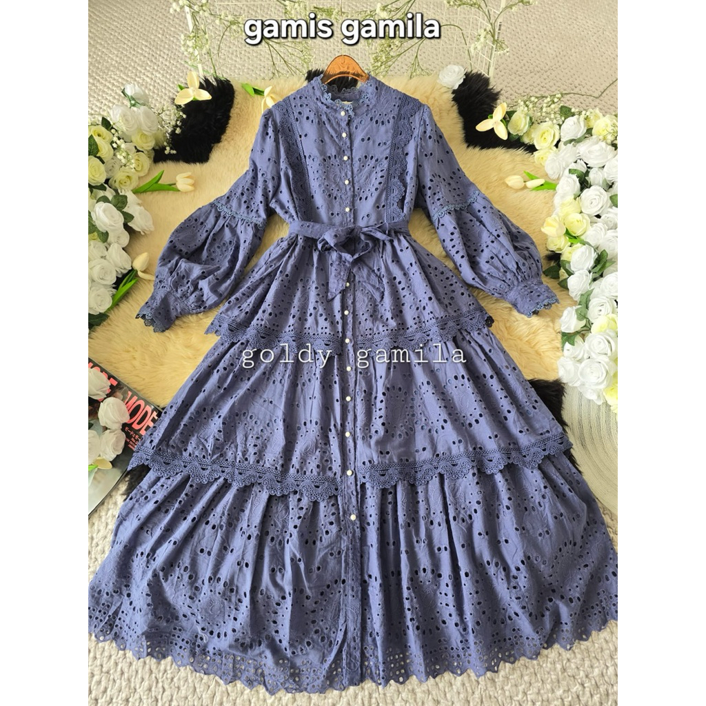 Jual Dress Gemila Renda Susun Premium | Shopee Indonesia