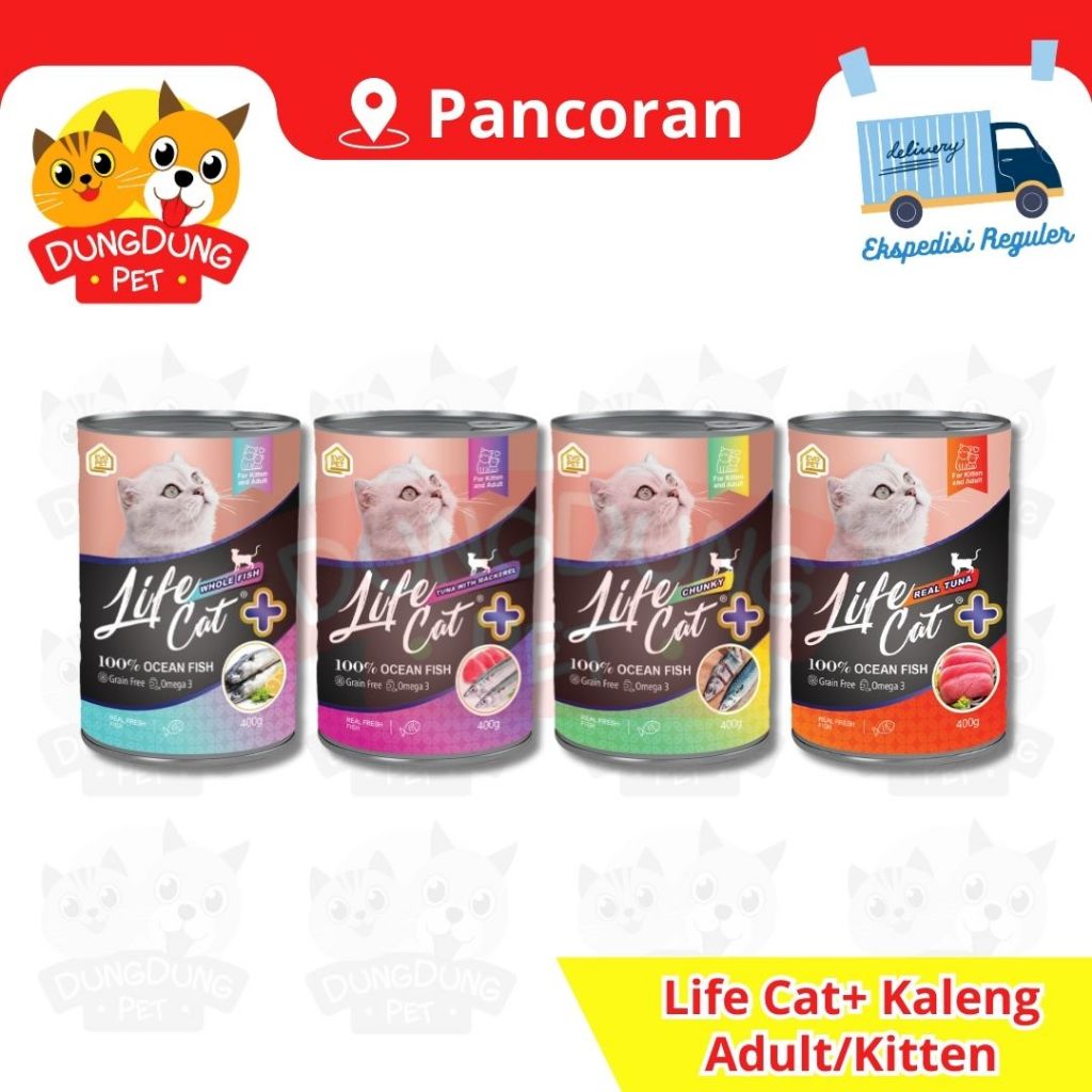 Jual LIFE CAT PLUS Kaleng Wet Food 400g - Makanan Basah Lifecat Plus ...
