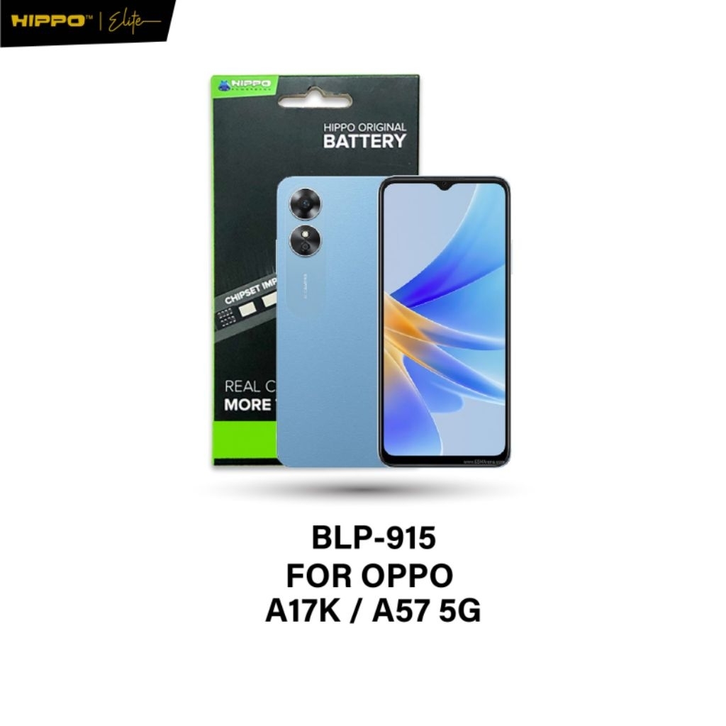 Jual Hippo Baterai OPPO BLP-915 OPPO A17 A17K A57 5G 5000mAh Battery ...