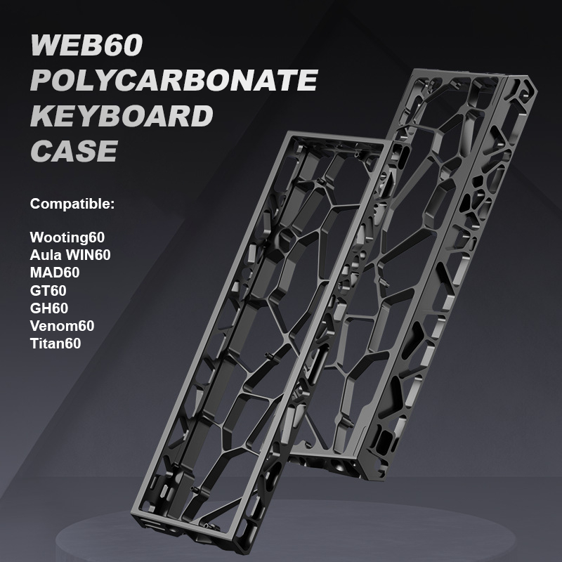 Jual Nekomech WEB60 Custom 60% POLYCARBONATE Gaming Keyboard Case DIY ...