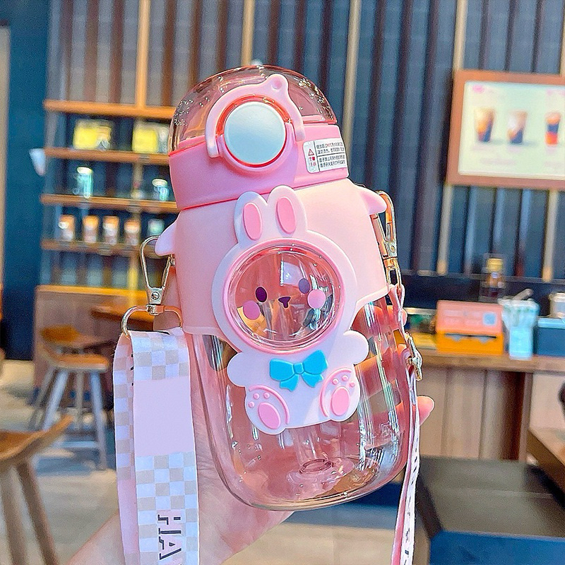 Jual BOTOL MINUM ANAK LUCU MOTIF KARTUN 720ml BONUS TALI PANJANG BPA ...