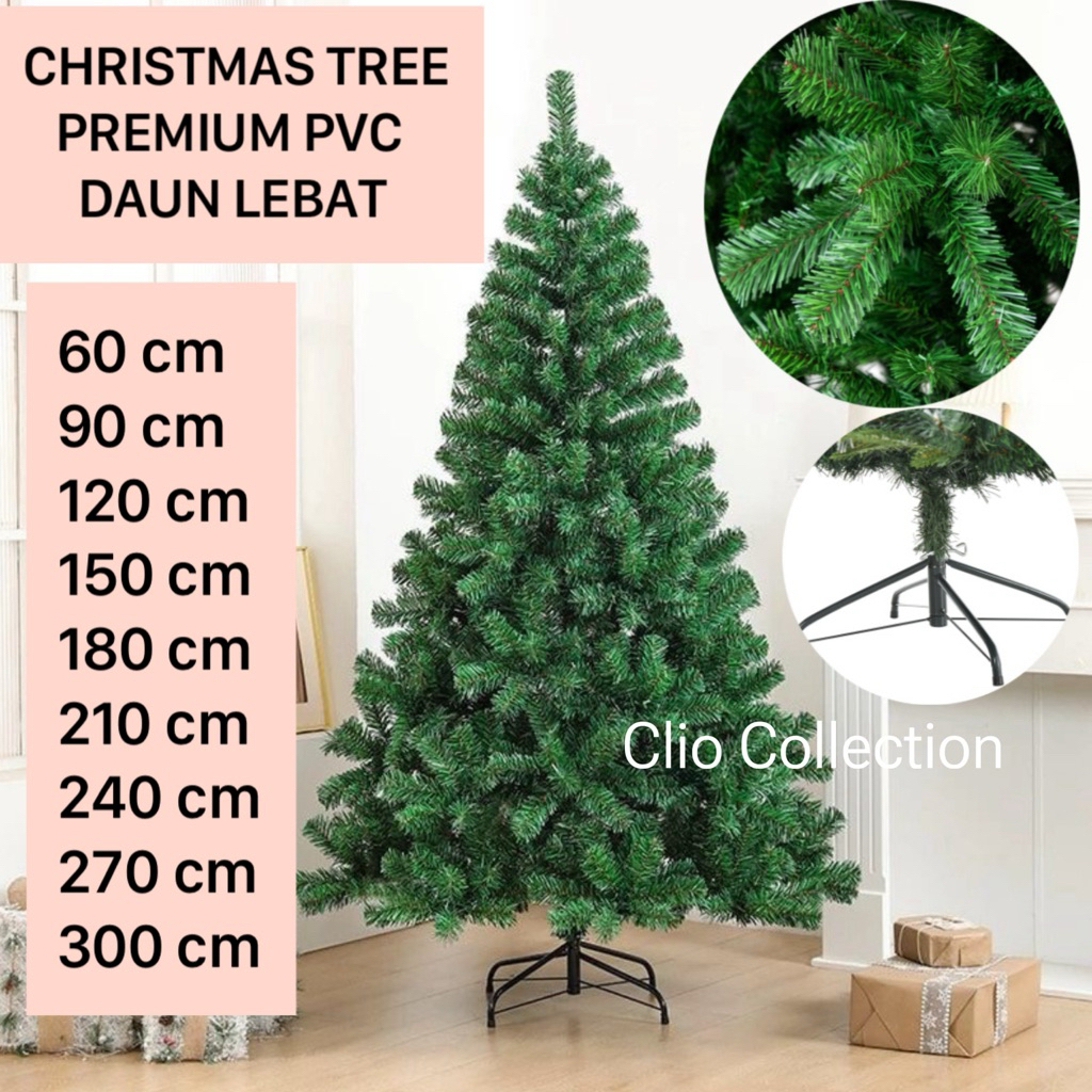 Jual CL- POHON NATAL PVC dan JARUM ukuran [60] [90] [120] [150] CM ...