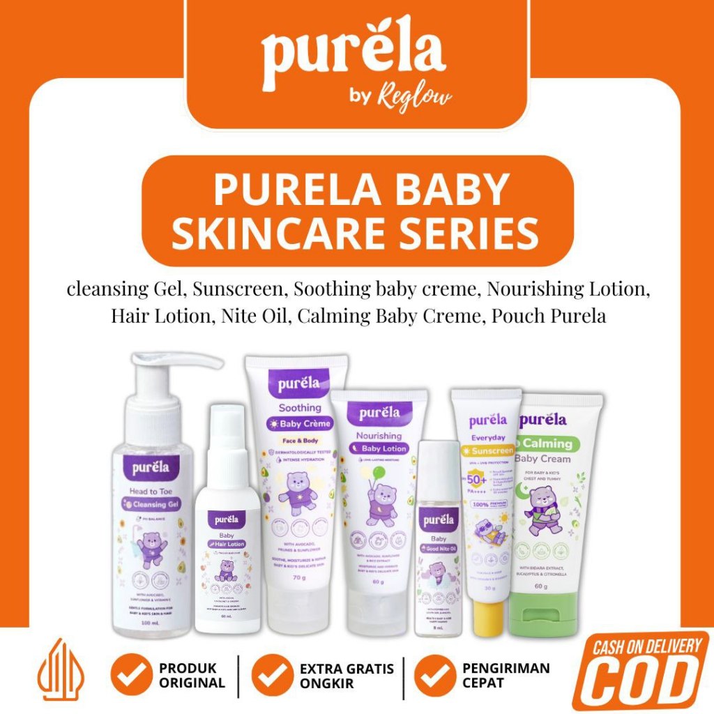 Jual PURELA BABY SKINCARE SERIES - CLEANSING GEL, SUNSCREEN, SOOTHING ...